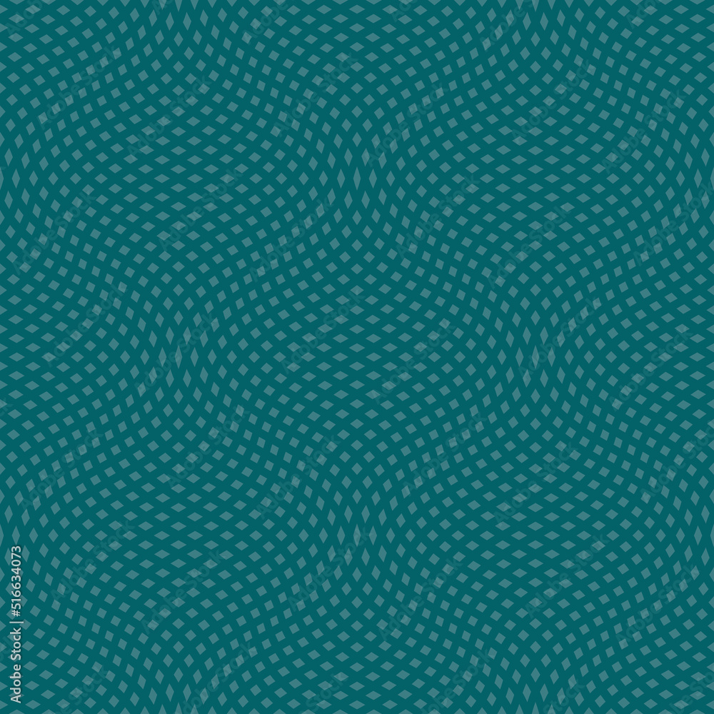 Vector checkered seamless pattern with optical illusion effect. Simple ...