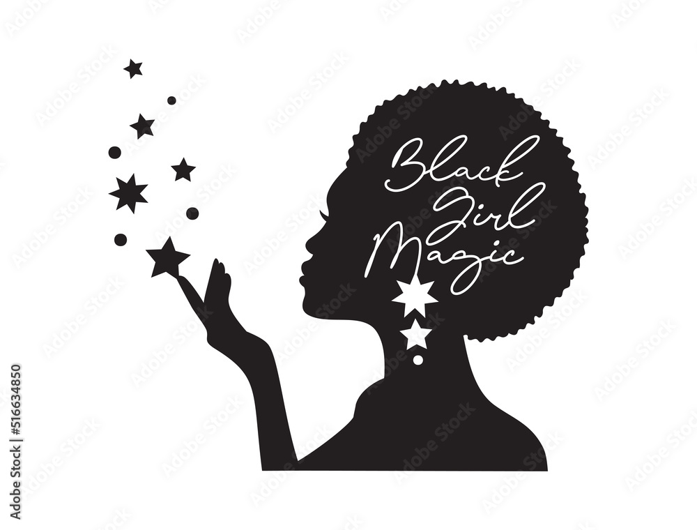 Afro American woman. African girl simple drawing. Isolated on white ...