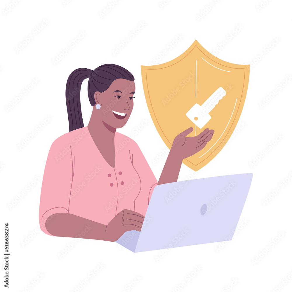 Data access isolated cartoon vector illustrations. Stock Vector | Adobe ...
