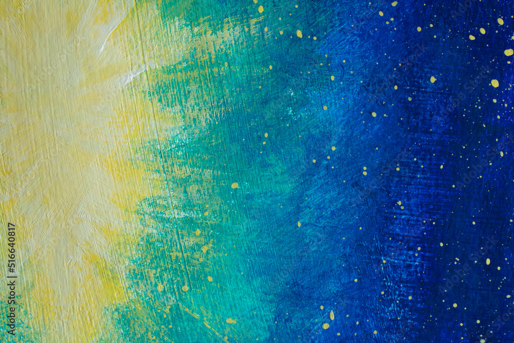 painting fantasy blue gradient in the sky art background for children ...