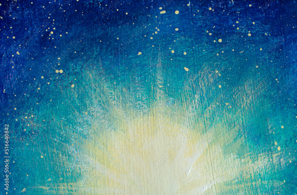 painting fantasy blue gradient in the sky art background for children ...