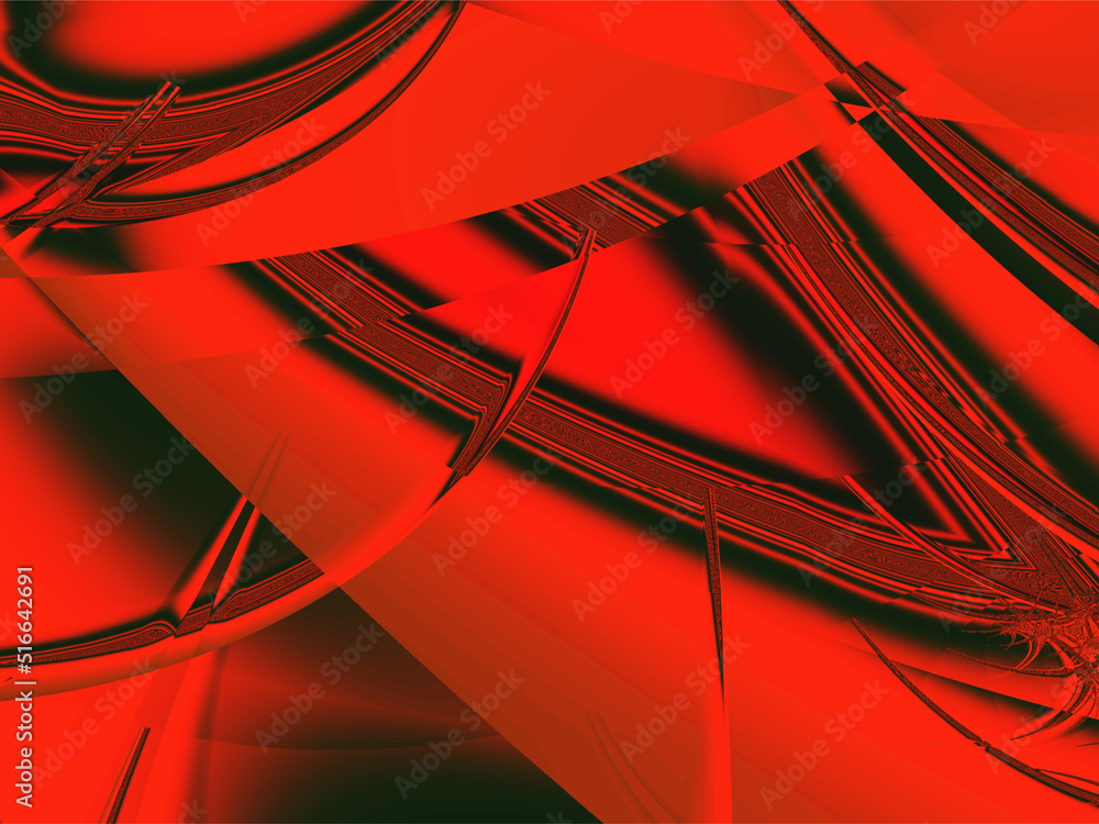 abstract black and red line drawing, color graphics, background, design ...