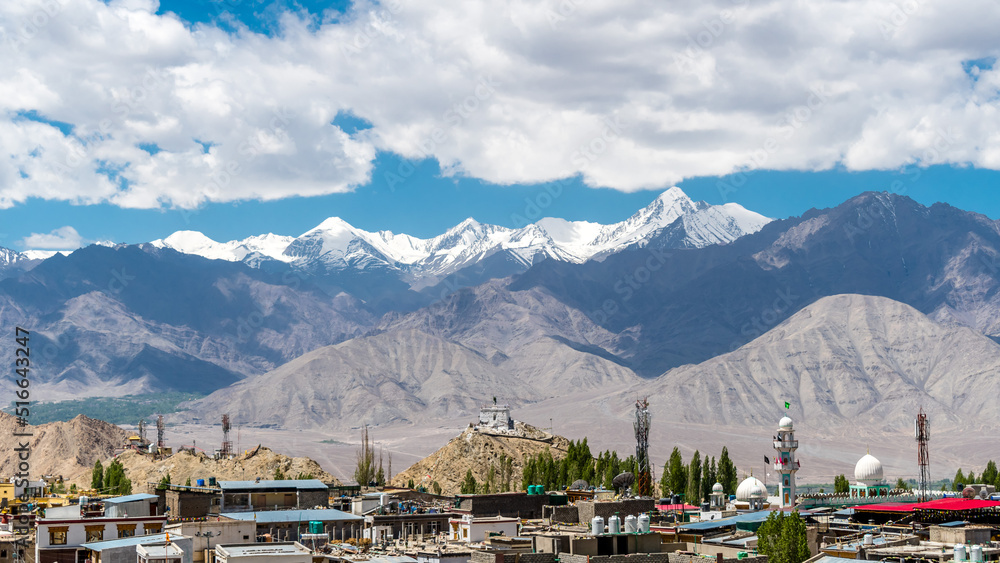 Leh Palace, Leh - Perfect View of Leh city and the himalayan range from ...