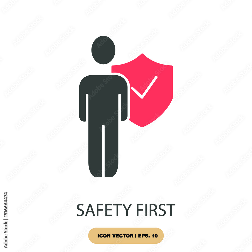 safety first icons symbol vector elements for infographic web Stock ...