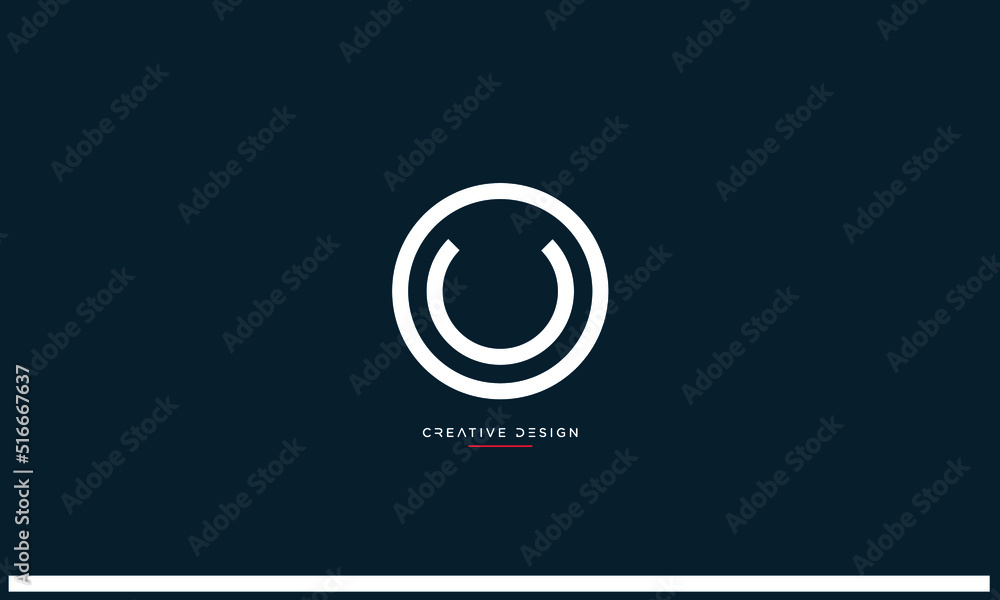 Modern abstract letter UO, OU luxury logo design. Minimal UO, OU initial based icon vector Stock ...