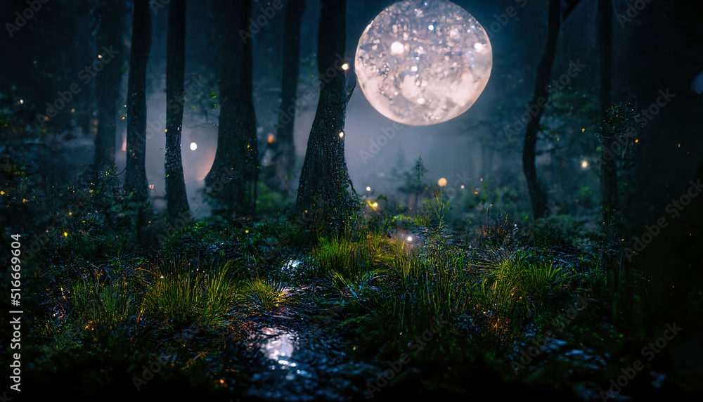 Fantasy Night Forest