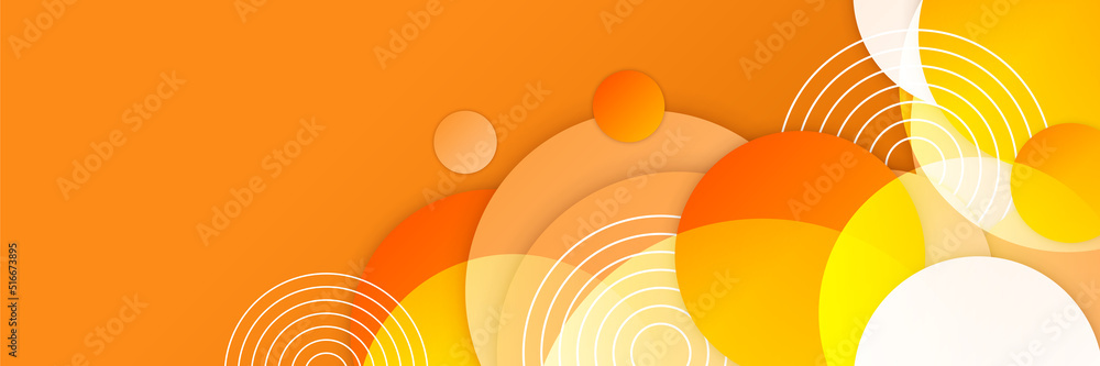 Orange abstract banner background. Abstract modern orange yellow white ...