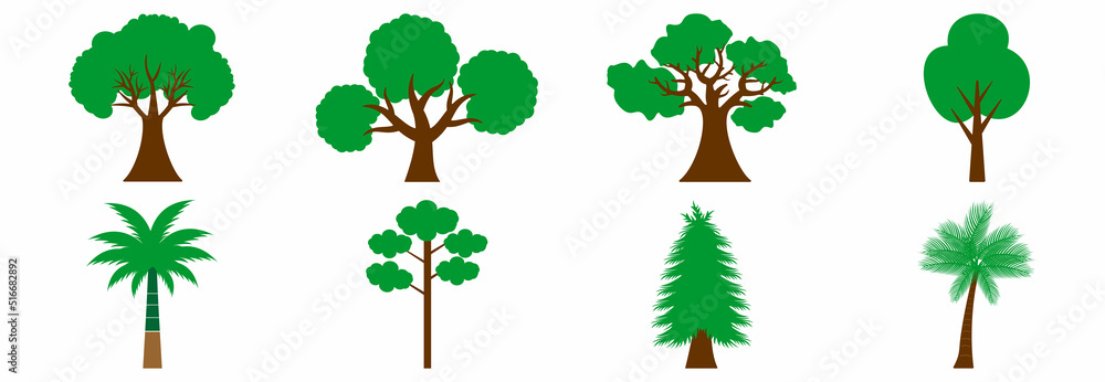 tree icon set, tree vector set sign symbol Stock Vector | Adobe Stock