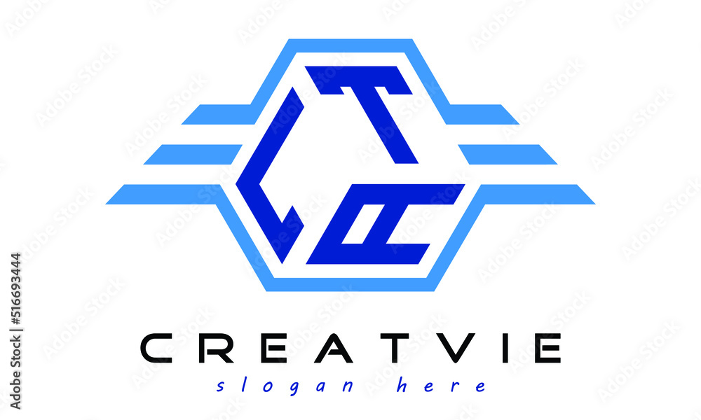 LTA three letter geometrical wings logo design vector template ...