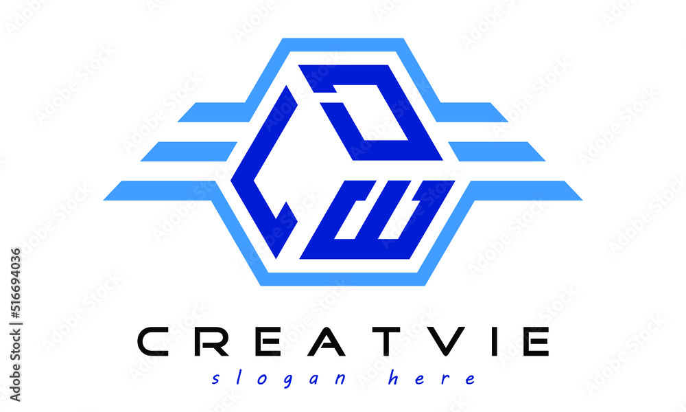 LDE three letter geometrical wings logo design vector template ...
