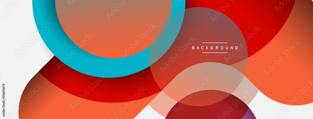 Vector round shapes circles minimal geometric background. Vector ...