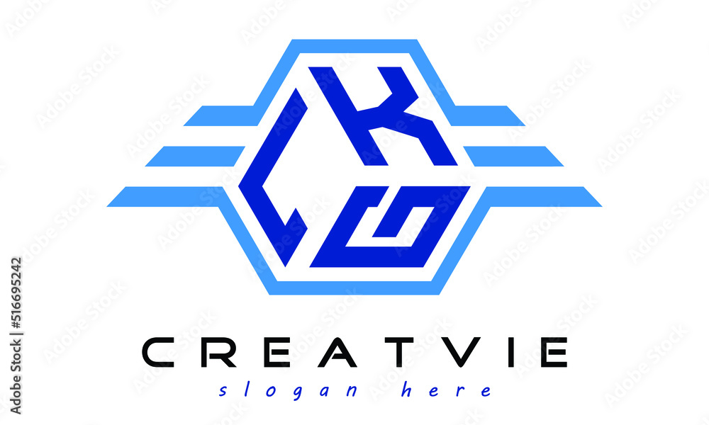 LKG three letter geometrical wings logo design vector template ...