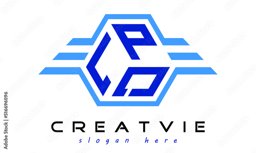 LPD three letter geometrical wings logo design vector template ...