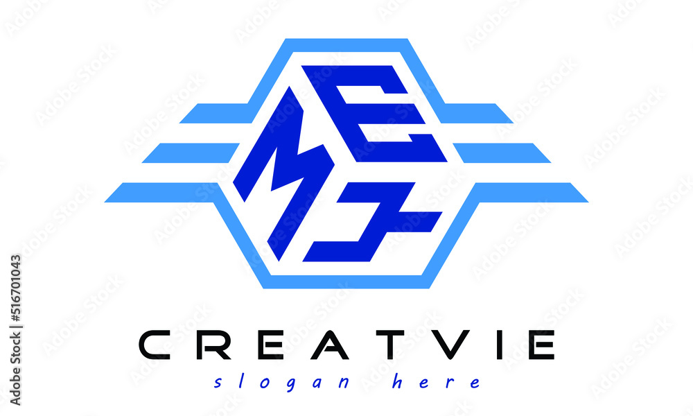 MEY three letter geometrical wings logo design vector template ...