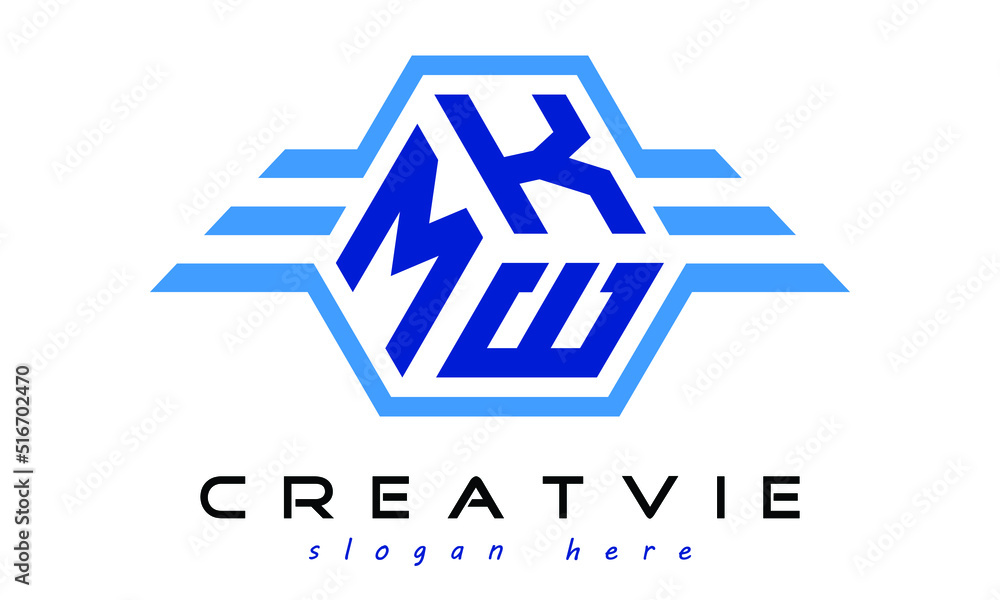 MKE three letter geometrical wings logo design vector template ...