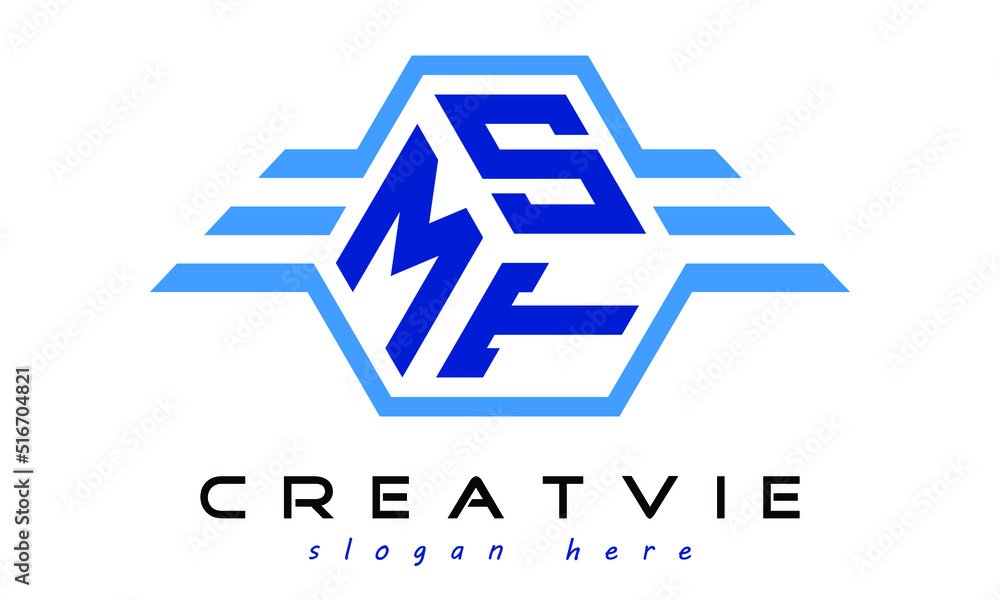 MST three letter geometrical wings logo design vector template ...