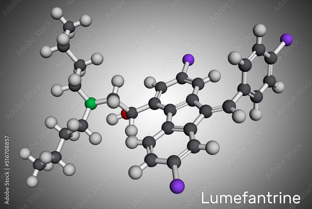 Lumefantrine, benflumetol molecule. It is used for the treatment of ...