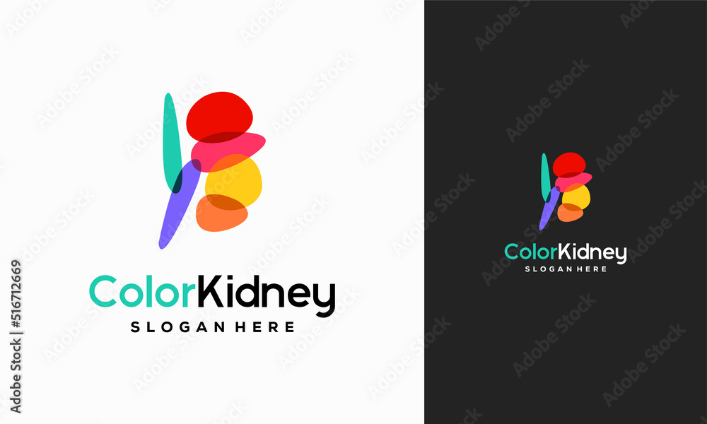 Colorful Kidney Care logo designs concept vector, Health Kidney logo ...