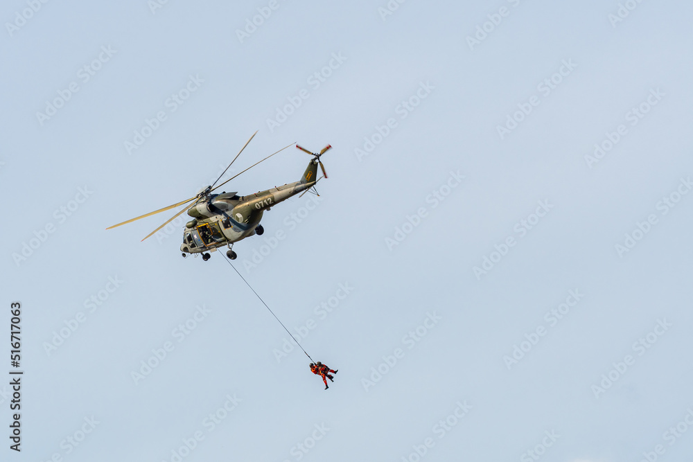 Leszno, Poland - June, 17, 2022: Antidotum Airshow Leszno, W-3A Sokol, multi-role helicopter ...