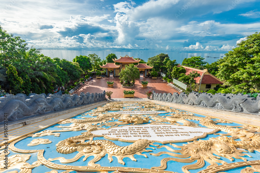 Ho Quoc temple on the mountain in Phu Quoc island, Viet Nam Stock Photo ...