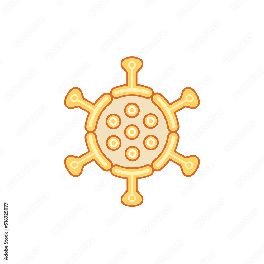 Varicella zoster virus icon. High quality coloured vector illustration ...