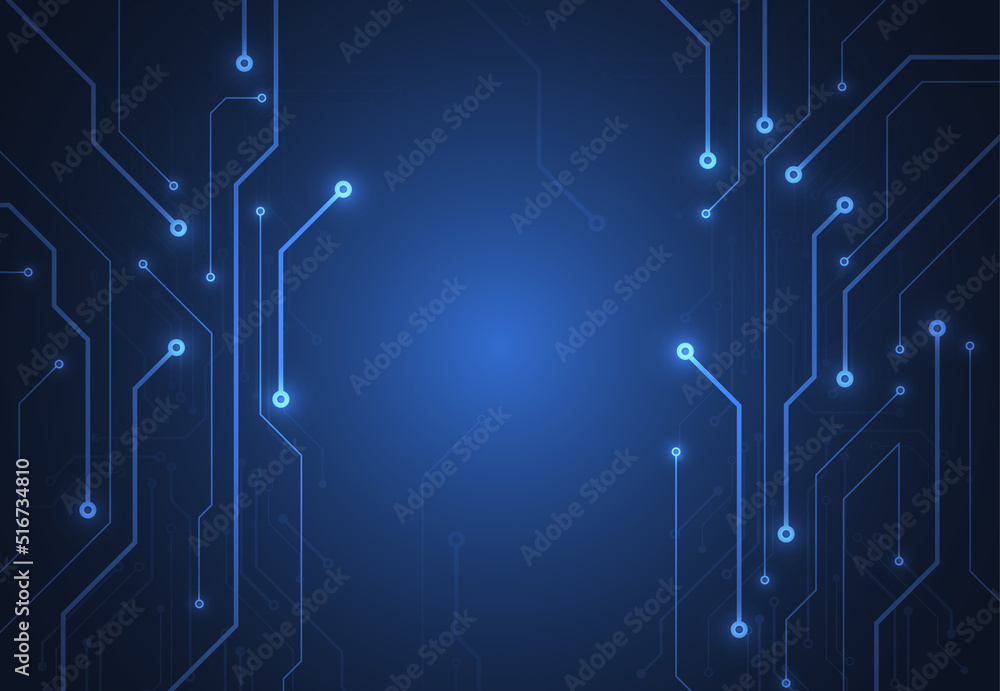Abstract background with technology circuit board texture. Electronic ...