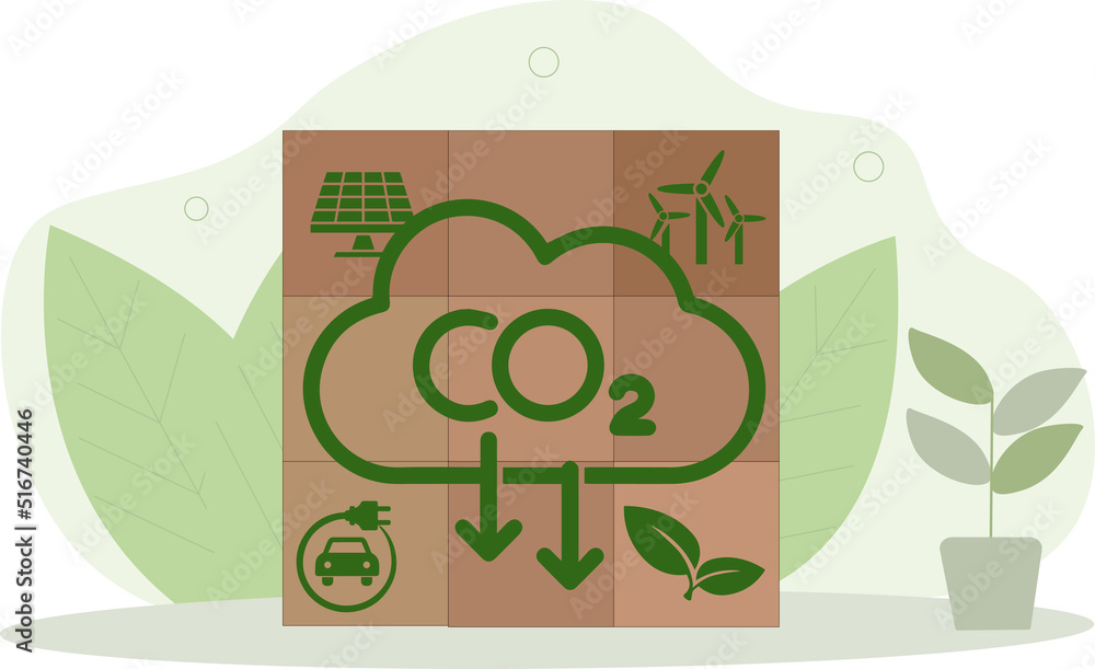 Carbon neutral and net zero concept natural environment Climate-neutral ...