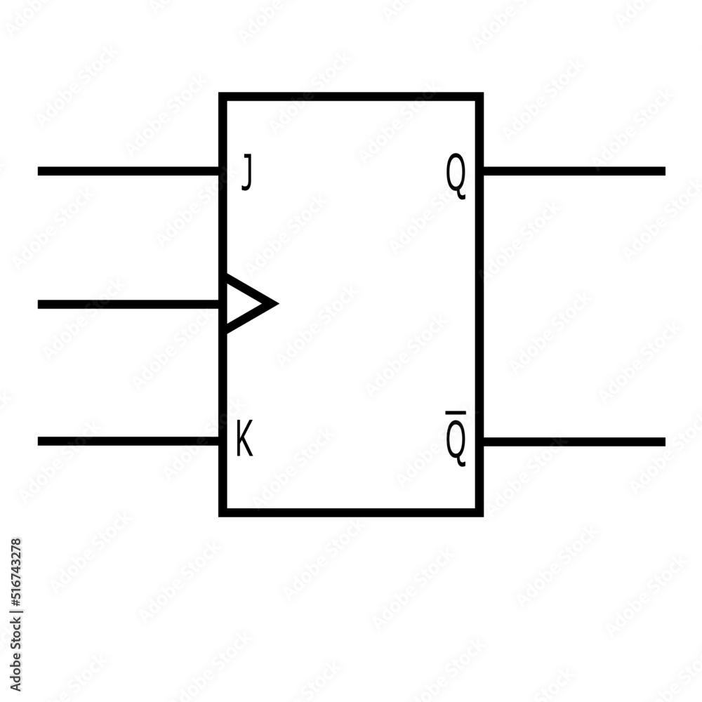 Clocked JK flip-flop symbol - electronic JK Flip Flop Stock Vector ... Clocked JK flip-flop symbol - electronic JK Flip Flop Stock Vector ...
