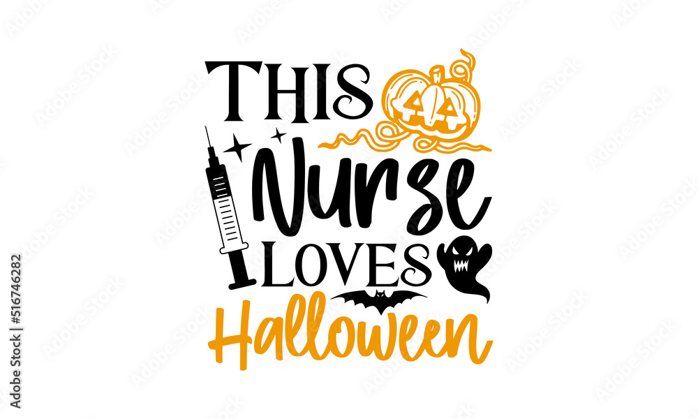 This Nurse Loves Halloween - Halloween Nurse t-shirt design, Funny ...