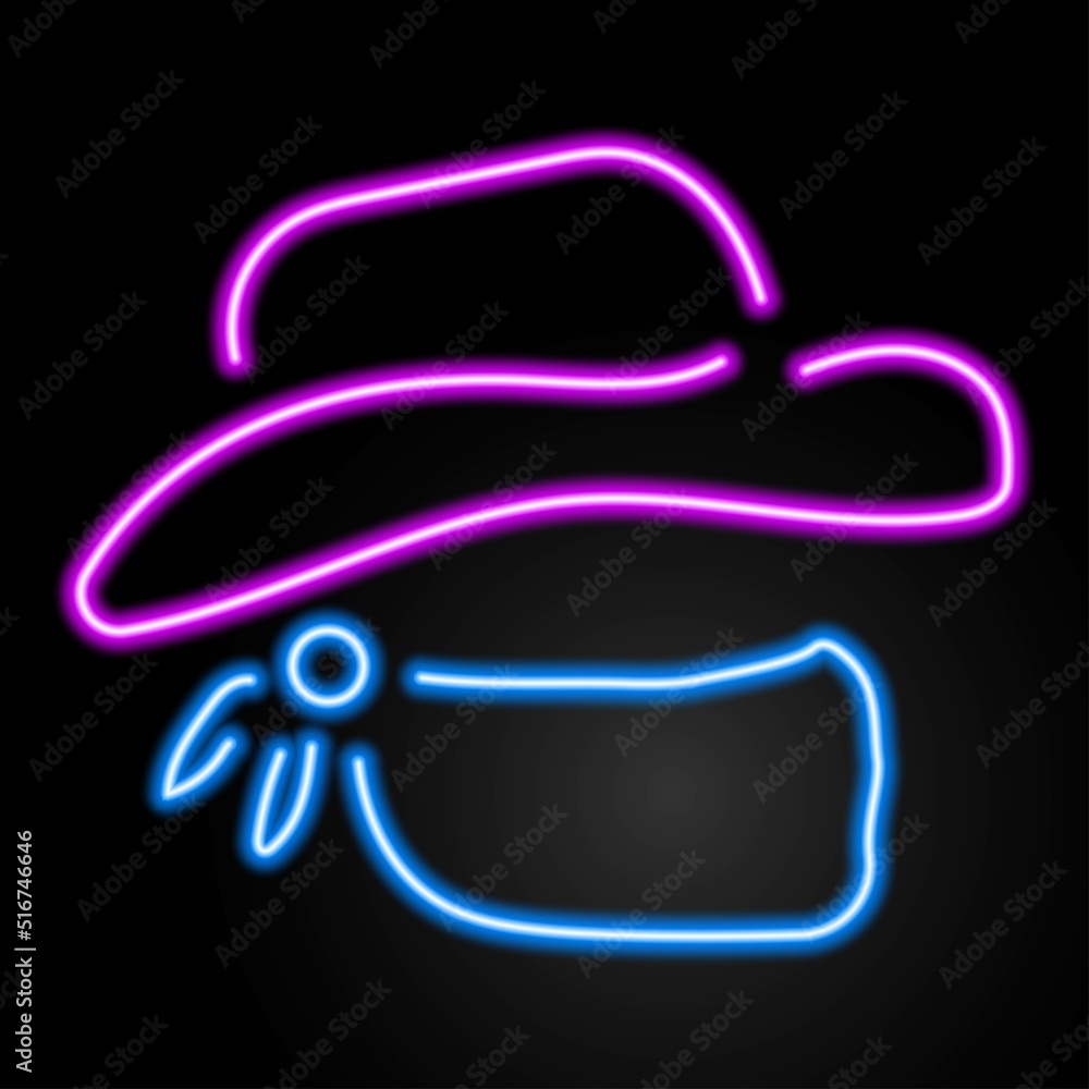 cowboy neon sign, modern glowing banner design, colorful modern design ...