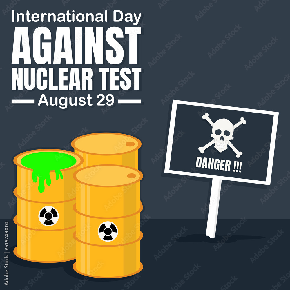 illustration vector graphic of nuclear drum open, showing danger ...