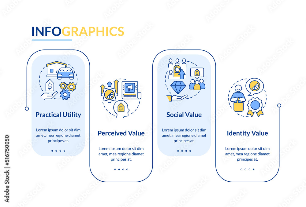 Product values rectangle infographic template. Business. Data ...
