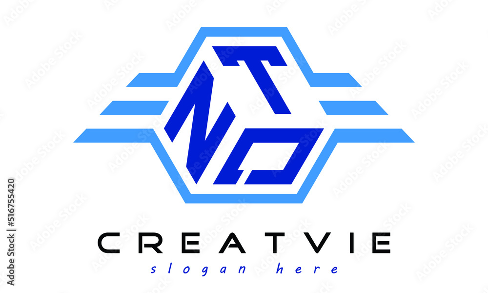 NTD three letter geometrical wings logo design vector template ...