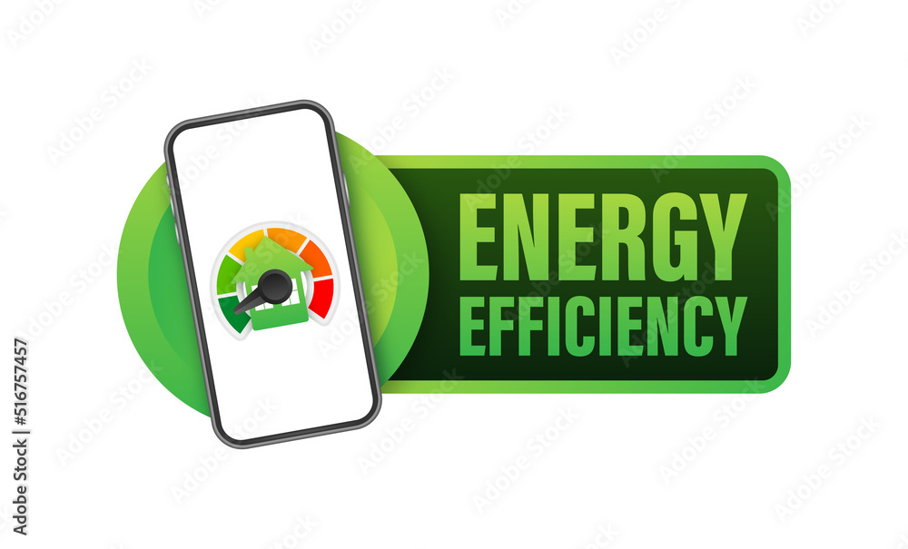 Green energy efficiency. Vector logo. Chart concept. Green energy ...
