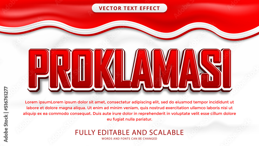 proclamation text effect editable eps file Stock Vector | Adobe Stock