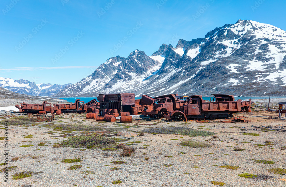 An abandoned US military base litters - Thousands of oil drums ...