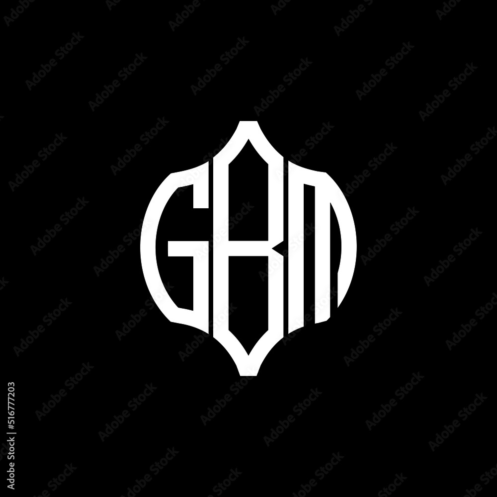 GBM letter logo. GBM best black background vector image. GBM Monogram ...