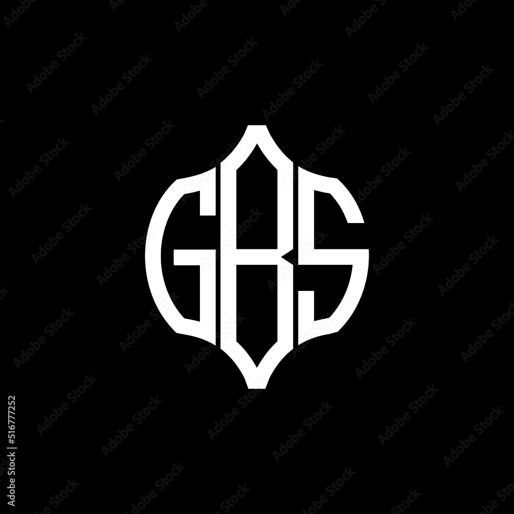 GBS letter logo. GBS best black background vector image. GBS Monogram ...