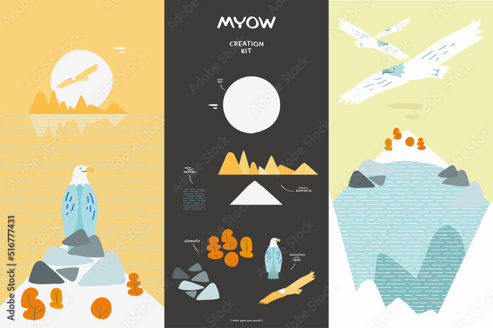 MYOW make your own world - creation kit - fantastic background elements ...