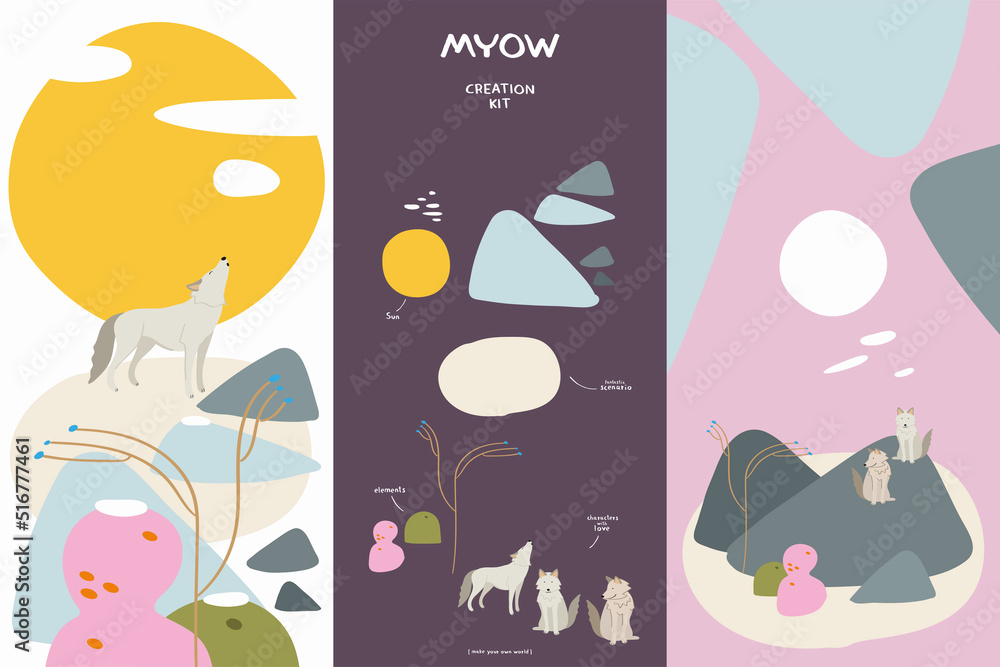 MYOW make your own world - creation kit - fantastic background elements ...