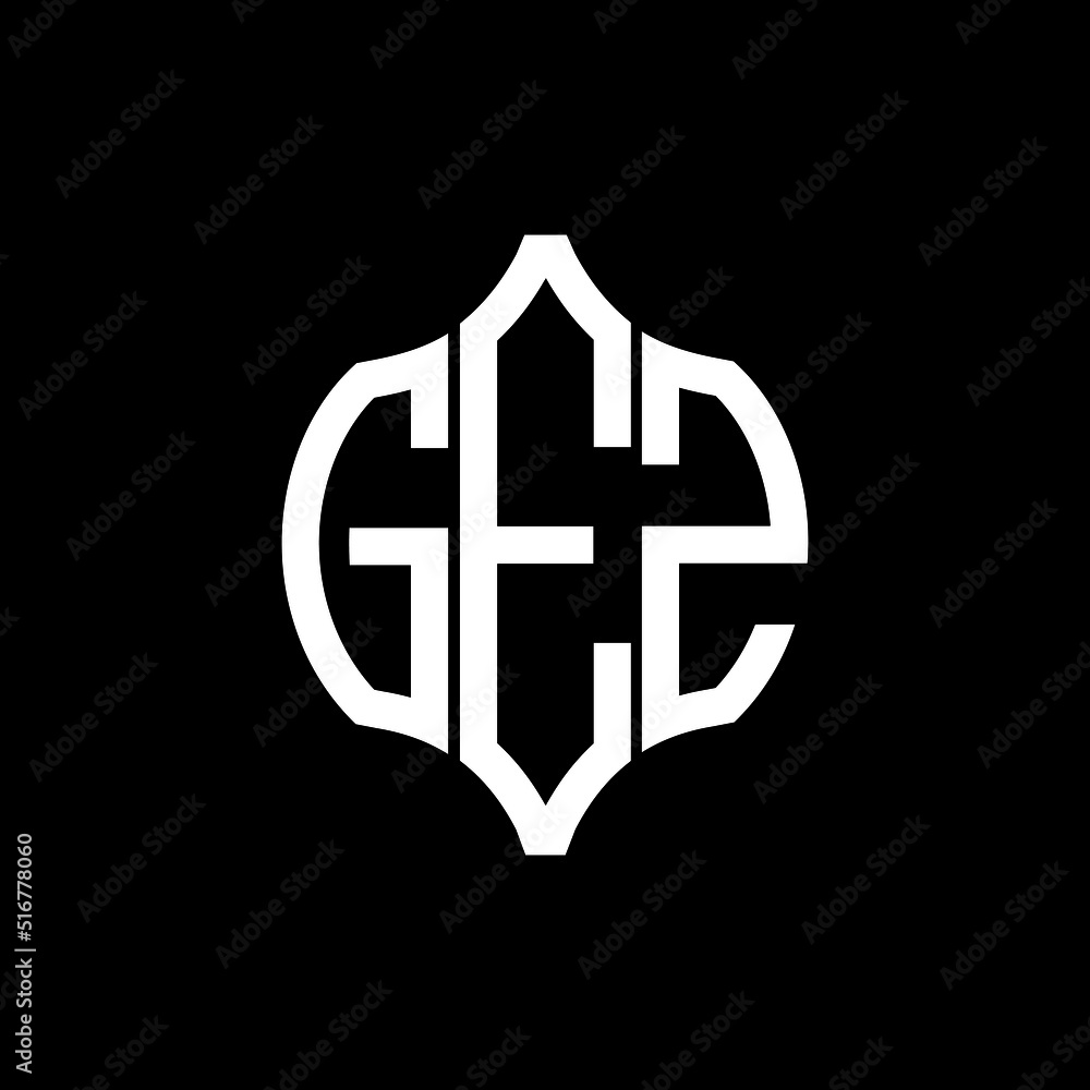 GEZ letter logo. GEZ best black background vector image. GEZ Monogram ...
