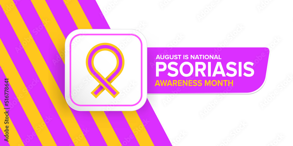 Psoriasis awareness month concept horizontal banner design template ...