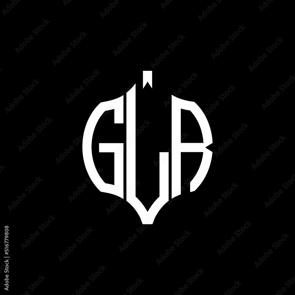 GLR letter logo. GLR best black background vector image. GLR Monogram ...