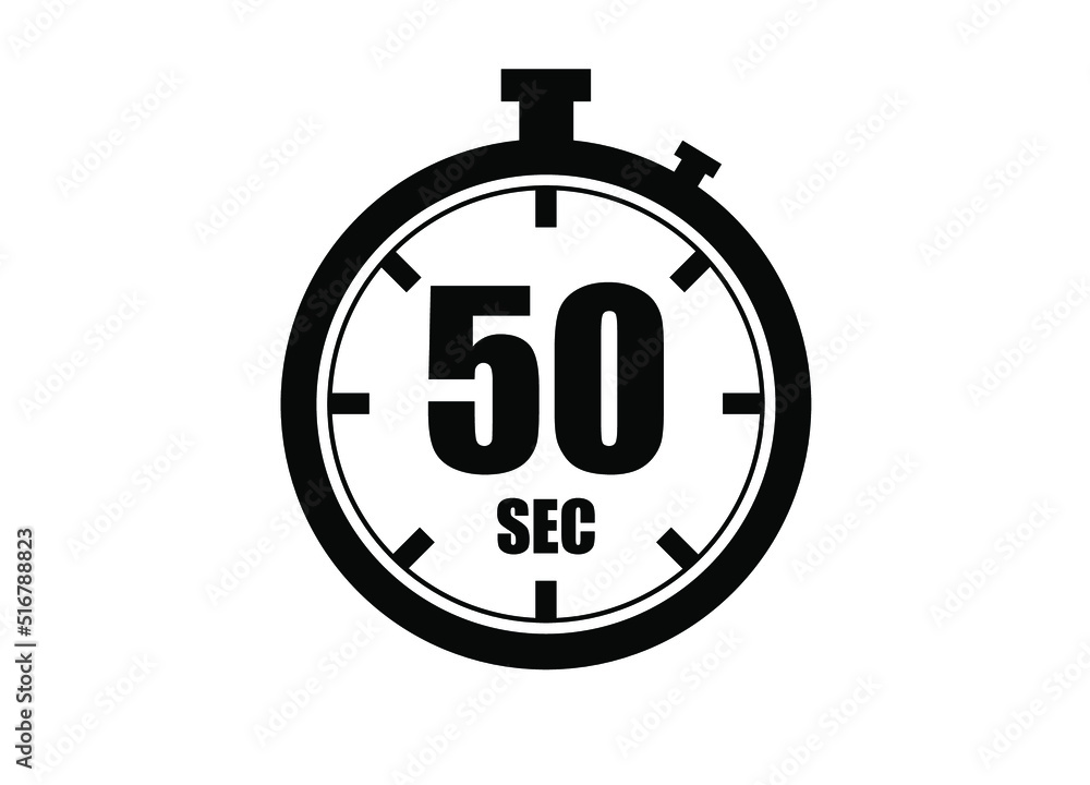 Vecteur Stock 50 Seconds timers clock. Time measure. Chronometer vector ...