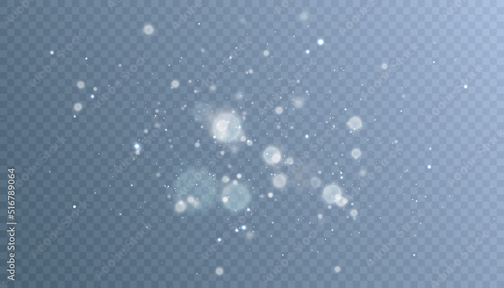 Falling Snow Effect. Vvetovoy effect Glare Flickering on a transparent ...