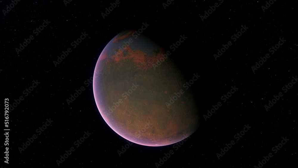 Mars planet terraformed concept. Evolution of red planet. Space ...