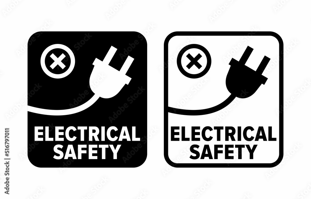 "Electrical Safety" vector information sign Stock Illustration | Adobe ...