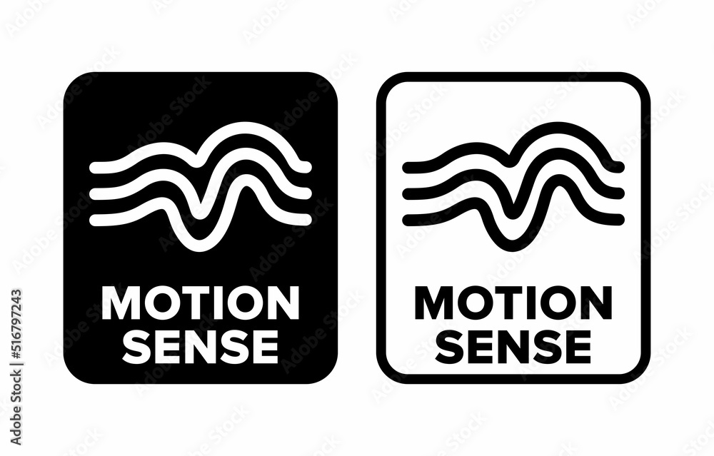 "Motion Sense" vector information sign ilustración de Stock | Adobe Stock