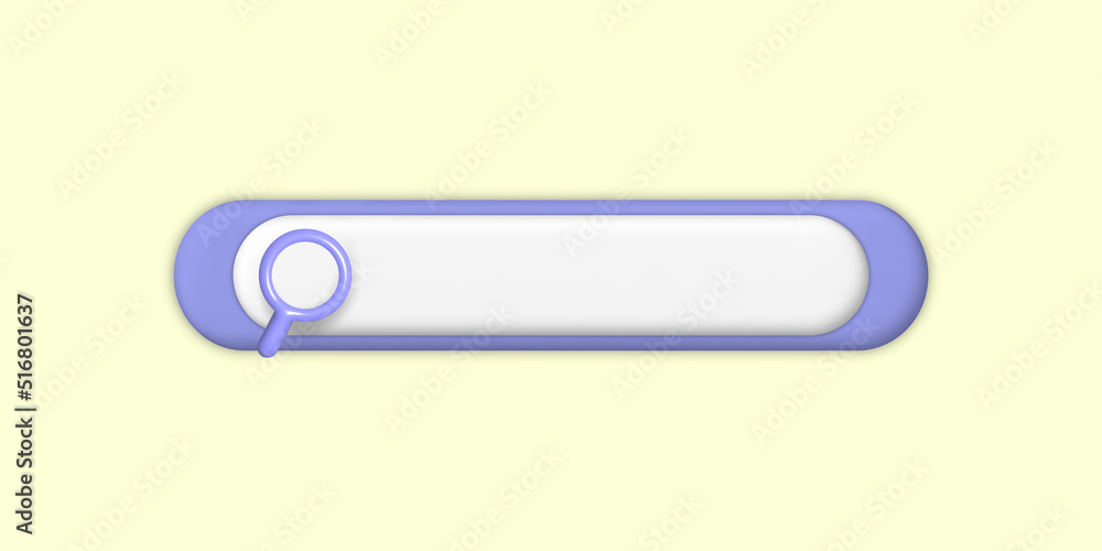 3d Search bar template for website. Address and navigation bar icon on ...