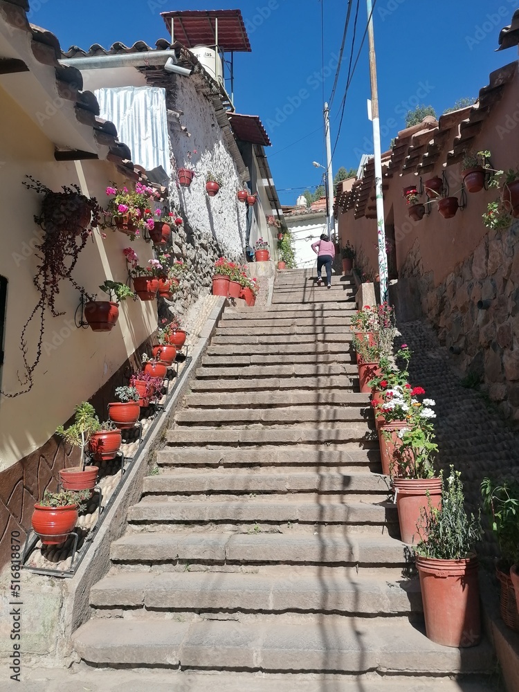 The architecture of the old Incan Capital Cuzco in Peru Stock Photo ...